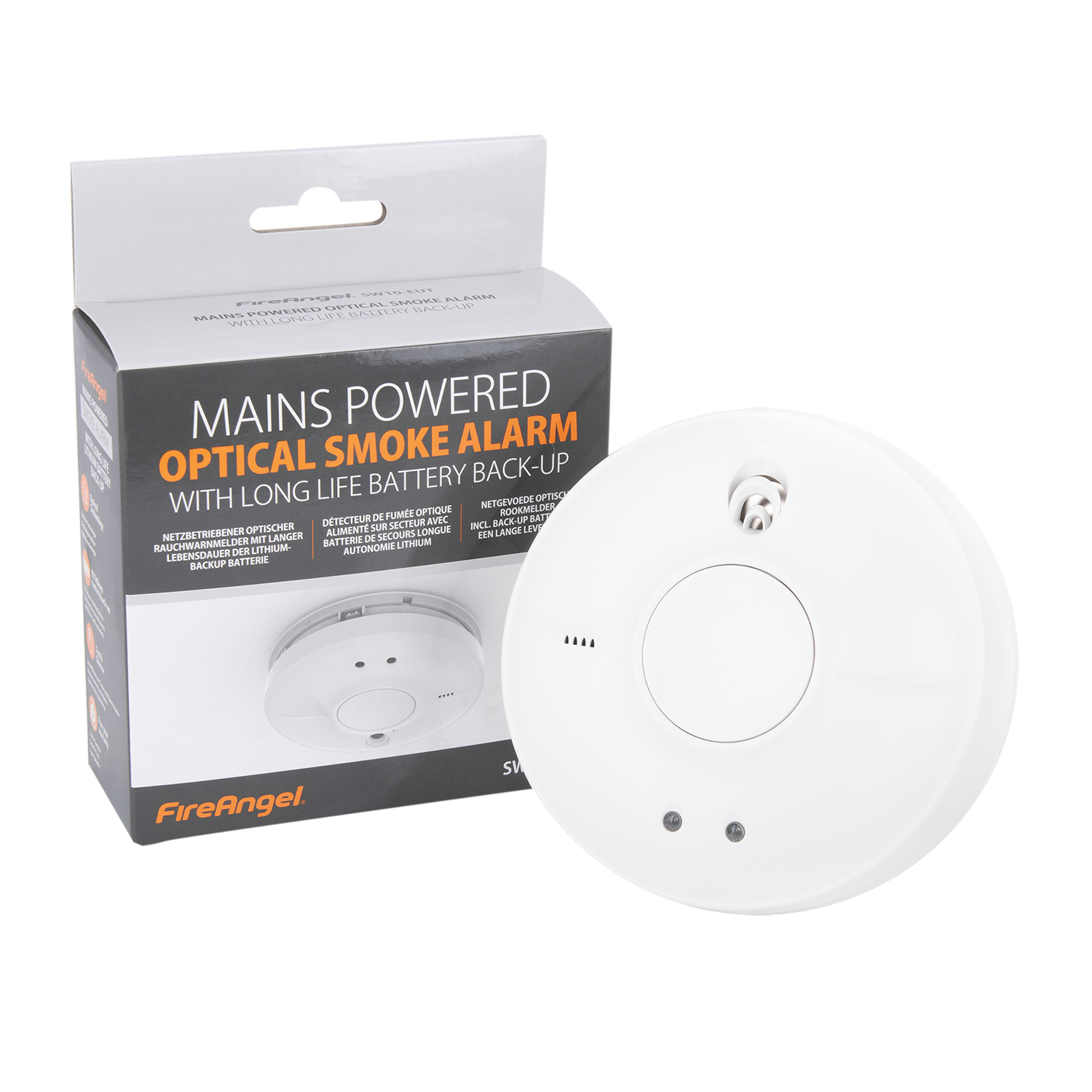 Mains Powered Smoke Alarm - FireAngel SW10-EUT - £39.19 inc VAT