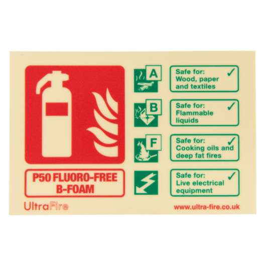 P50 6ltr Fluorine-Free B-Foam Service-Free Fire Extinguisher