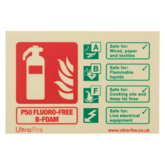 P50 6ltr Fluorine-Free B-Foam Service-Free Fire Extinguisher