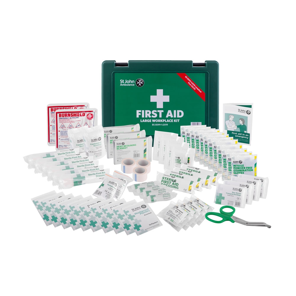 St John BS 8599-1:2019 Compliant HSE Workplace First Aid Kits (5-100 ...