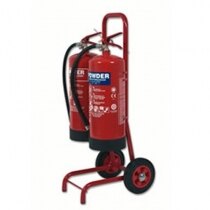 Double Fire Extinguisher Trolley with Rotary Alarm Bell