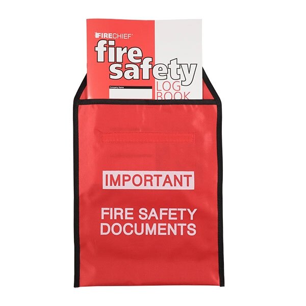 Red Document Pouch for Fire Safety Documents