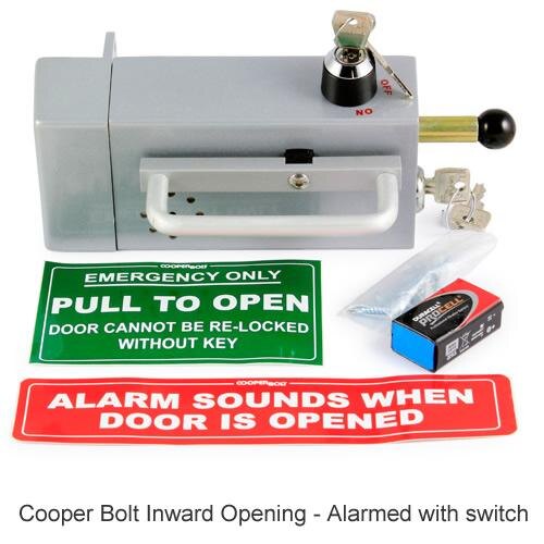 Inward Opening Emergency Door Bolt - Cooper