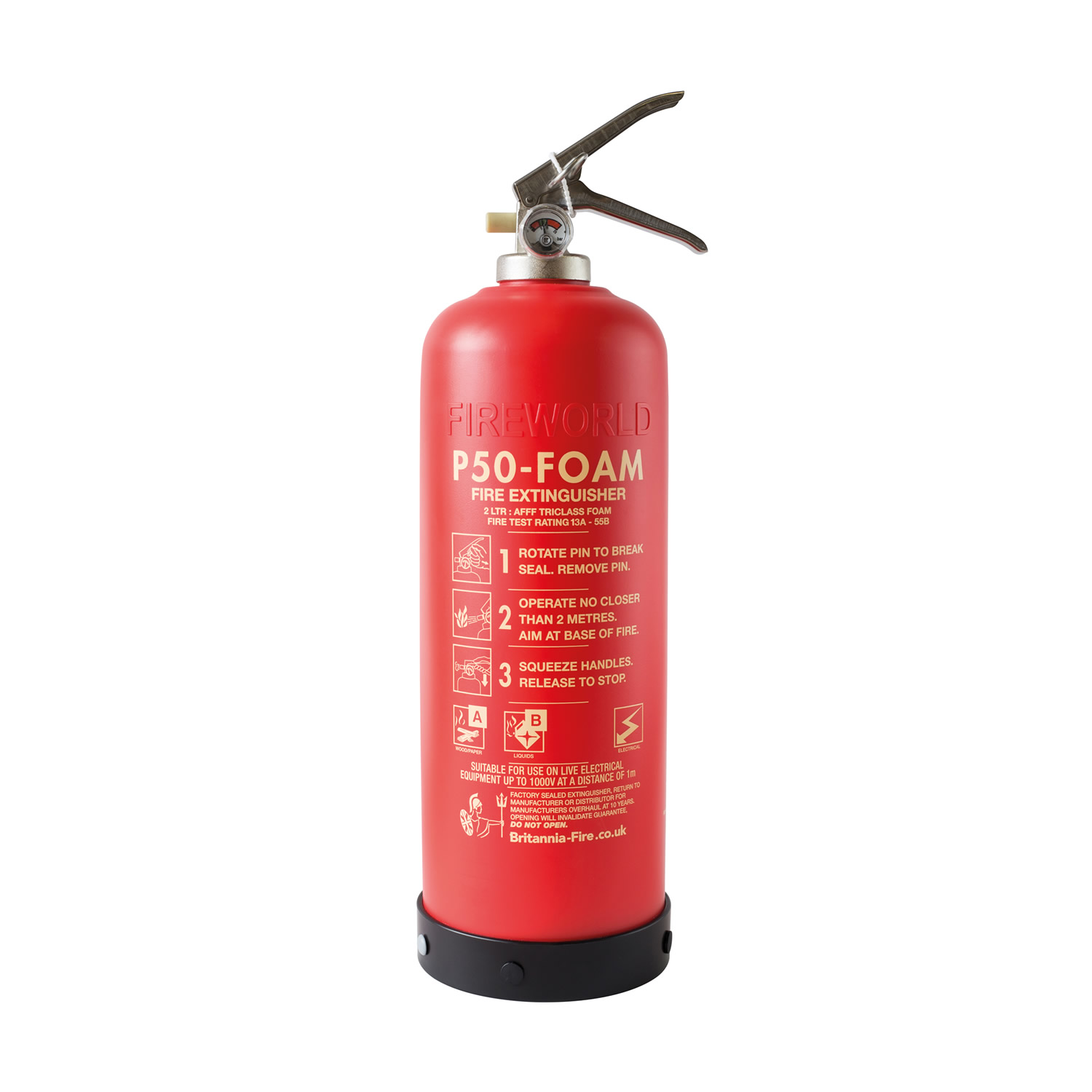 Britannia P50 Service-Free 2ltr Foam Fire Extinguisher