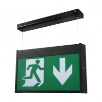 Double-Sided LED Emergency Fire Exit Sign with Wire Suspension Kit ...